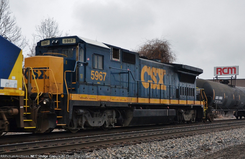 CSX 5967 is along for the ride.